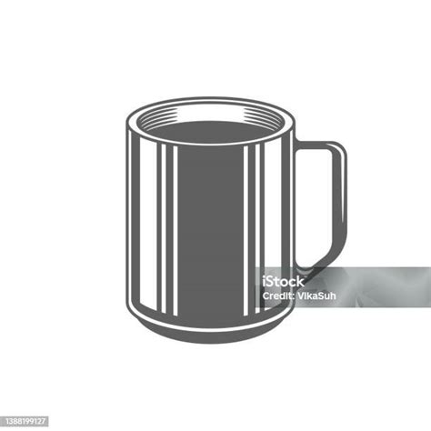 흰색 배경에 고립 된 벡터 일러스트 실루엣이있는 커피 또는 차 컵 커피 마실 것에 대한 스톡 벡터 아트 및 기타 이미지 커피 마실 것 검은색 그리기 Istock