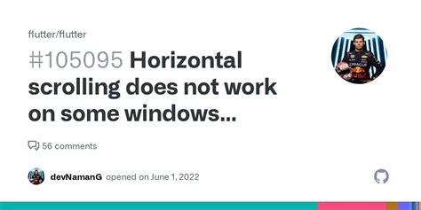Horizontal Scrolling Does Not Work On Some Windows Machines Using Trackpad · Issue 105095