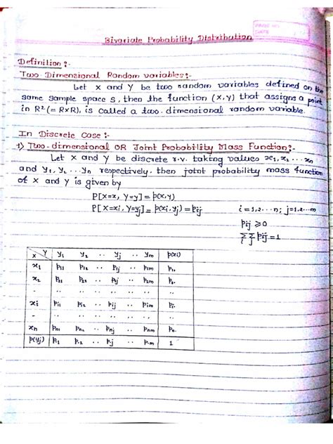 Bivariate Probability Distribution Pdf
