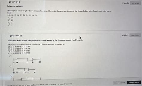 Solved Question 9solve The Problem2 ﻿pointsthe Heights In