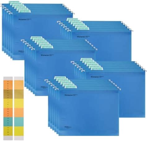 Amazon Com 30 Pcs PP Hanging File Folders Letter Size Blue Hanging Folders With Tabs File