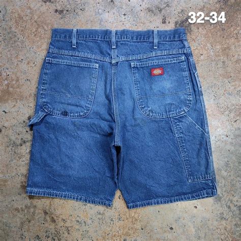 Dickies Red Patch Denim Carpenter Jorts Short Mens Fashion Bottoms
