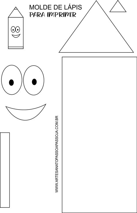 Molde De Lápis Para Imprimir Grande Em Pdf Artesanato Passo A Passo