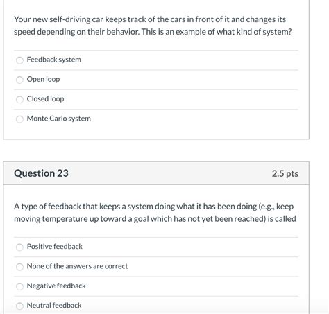 Solved Question Pts Which Of The Following Has The Chegg Com