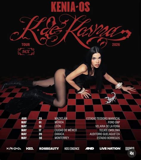 Kenia Os Llegará A Mazatlán Con El K De Karma Tour Luz Noticias