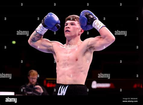 Lee Welsh Celebrates After Victory Against Tony Morton Not Pictured