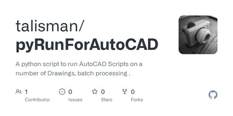 Github Talisman Pyrunforautocad A Python Script To Run Autocad