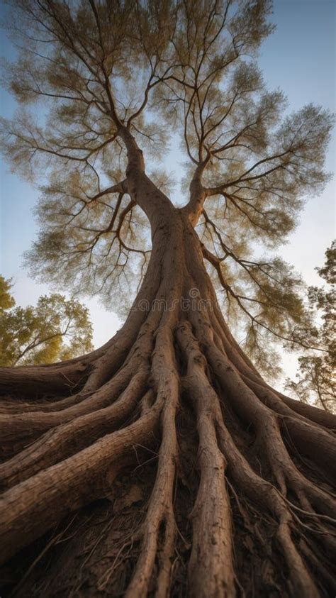 A Tree That Grows Upside Down Its Roots Stretching Into The Sky Stock Photo Image Of Flip