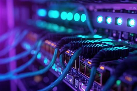 Premium Ai Image Network Cable Binary Fiber Otics Backgound