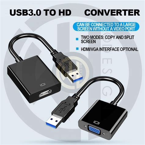 Usb 30 To Vga Adapter Video Graphic Display External Cableusb 30 To