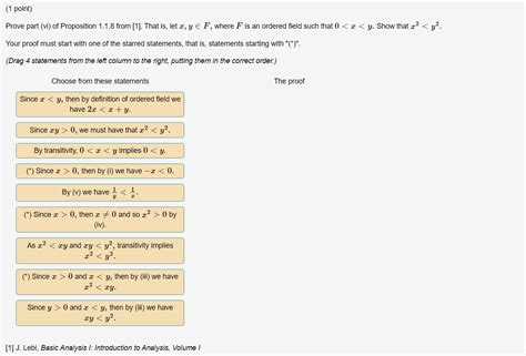 Solved 1 Point Prove Part Vi Of Proposition 1 1 8 From Chegg Com