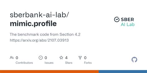 Github Sberbank Ai Lab Mimic Profile The Benchmark Code From Section 4 2