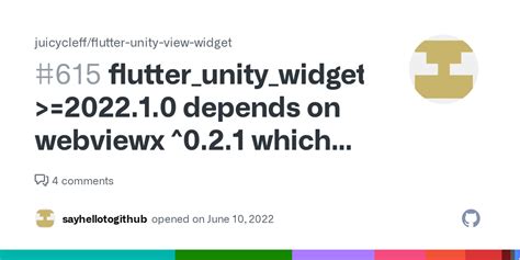 flutter unity widget 2022 1 0 depends on webviewx 0 2 1 which depends on webview flutter 2 0