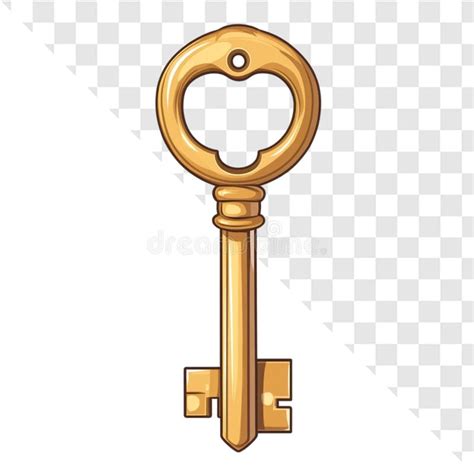 A Golden Ornate Key Unlocks Secrets And Adventures Stock Illustration Illustration Of Cartoon