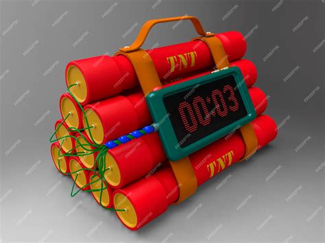 Premium Photo Explosives With An Electron Timer 3d Illustration
