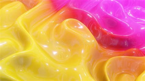 4k Looped Abstract Liquid Animation Vibrant Gradient Waves On Glossy