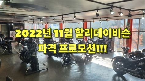 2022년 11월 할리데이비슨 프로모션 안내 Youtube