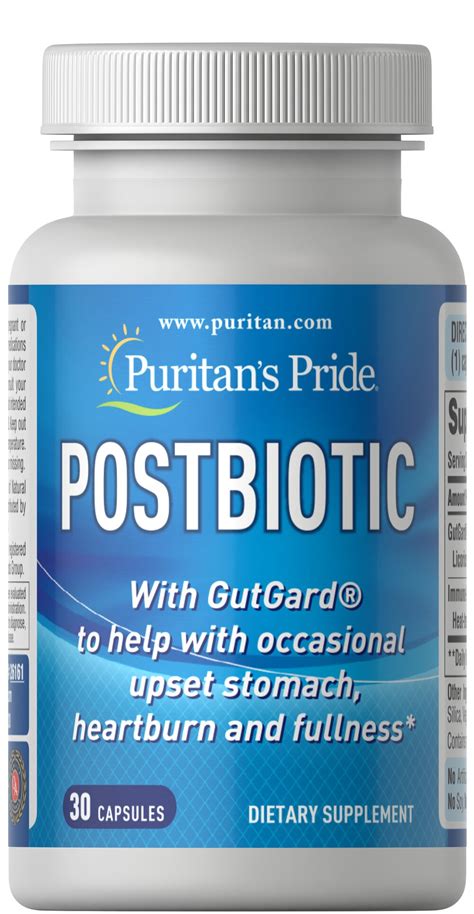 Postbiotic With Gutgard® 30 Capsules 26161 Puritans Pride
