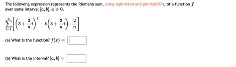 Solved The Following Expression Represents The Riemann Sum