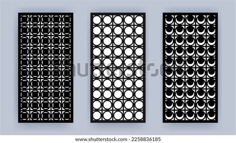 Laser Cut Panel Abstract Geometric Pattern Stock Vector Royalty Free