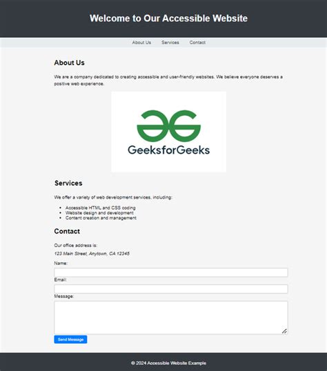 How To Structure Your Html Properly For Web Accessibility Geeksforgeeks