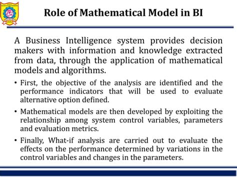Unit I Role Of Mathematical Model In Bi And Bi Cyclepdf Technology And Computing