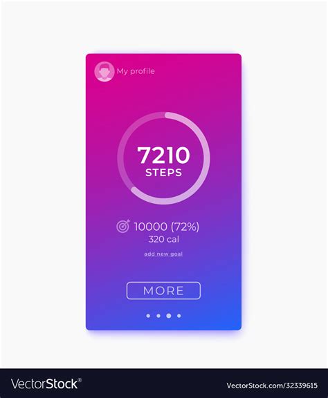 Fitness App Activity Tracker And Step Counter Ui Vector Image