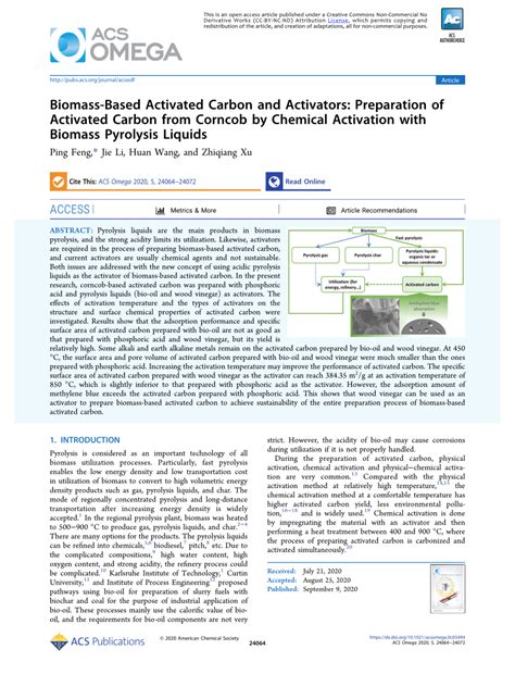 Pdf Biomass Based Activated Carbon And Activators Preparation Of Activated Carbon From