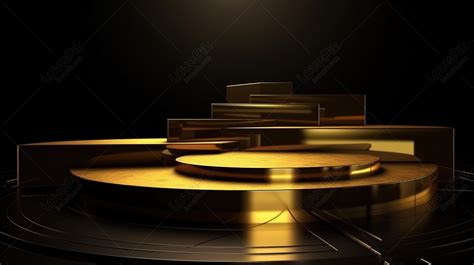 황금 연단이 있는 검정색 배경 세련된 분위기를 위한 완벽한 배경 위기 배경 연단 배경 위한 배경 이미지 Hd 위기 연단 위한 배경 사진 무료 다운로드 Lovepik