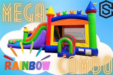 Mega Rainbow Combo With Wet Dry Slide The Southern Celebration