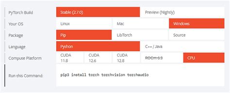 파이토치pytorch 설치 방법