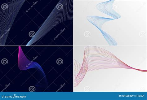 Wave Curve Abstract Vector Backgrounds For A Contemporary And Sleek Look Stock Vector