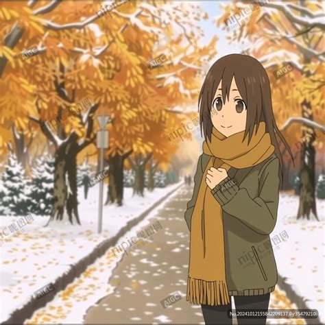 Ai创作图寒冬撮罗子 深秋黄叶白雪 日本卡通动漫 红豆红叶凉子木京桃 札幌分镜 深秋白雪黄叶图 日韩插画 秋天里的冬天 秋天素材季节 漫画插画插画插图 爱在深秋主题 款冬插画 插画插图漫画