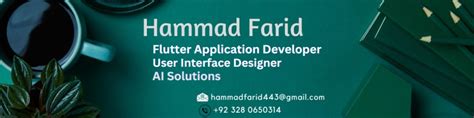 Muhammad Hammad Farid Flutter Developer Uiux Designer Ai Driven Mobile Solutions