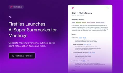 Fireflies Launches AI Super Summaries For Meetings