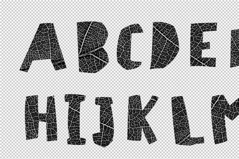 Leaf Cut Font Cut Out Shape