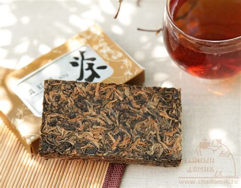 Плитка из красного чая"DIAN HONG BRICK" 80 гр