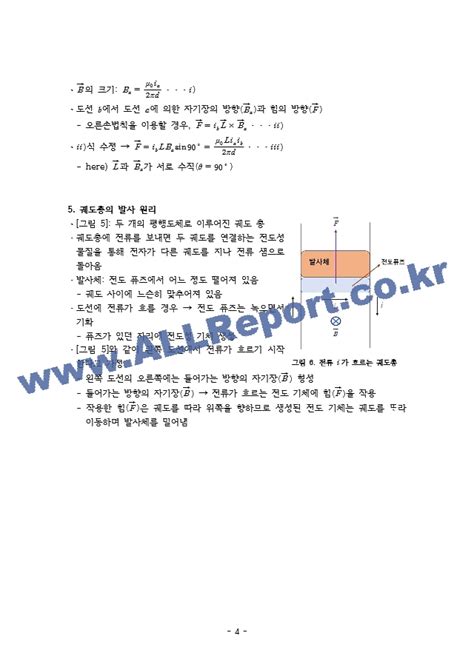 전류가 흐르는 도선 내부의 자기장공학기술레포트