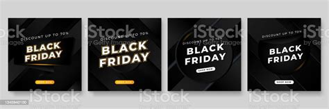 블랙 프라이데이 슈퍼 세일 블랙 백그라운드 블랙 프라이데이 세일 세트의 소셜 미디어 포스터 또는 기하학적 모양의 전단지 디자인