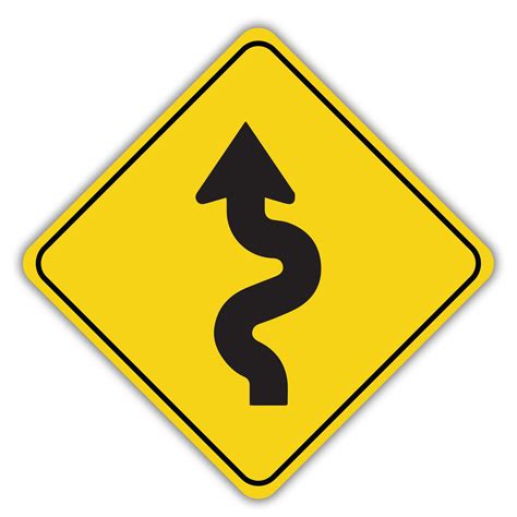 Winding Road Sign Examples Road Signs And Their Meanings Winding