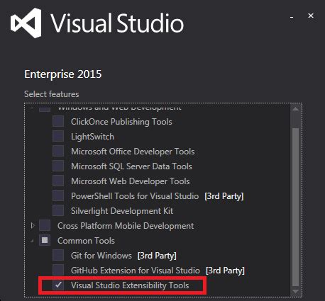 VS Visual Studio Extensibility VSX