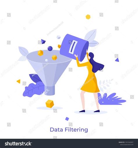 What Is Data Filtering Vector Illustration