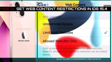 How To Manage Web Content Restrictions On IPhone