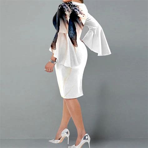 Badu Bg Плюс размер Секси елегантни парти рокли по тялото за дамско облекло Есенна мода Миди