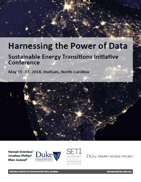 Harnessing The Power Of Data Sustainable Energy Transitions Initiative Conference The