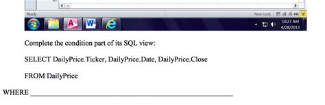 Solved 3 The Following Is The Design View Of A Query