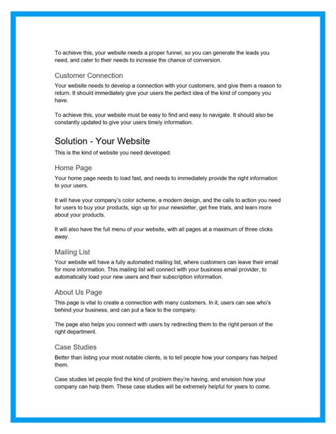 Web Design Proposal Template Sfiveband Com