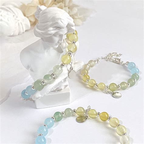 青蘋果青蘋果漸層玉隨手鍊 Astra Aura 水晶飾品