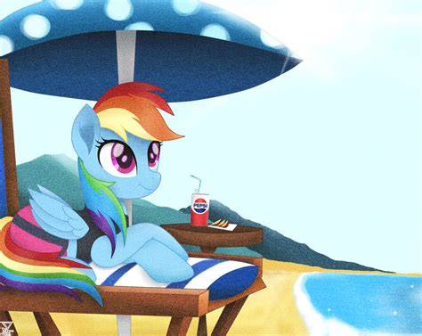 Rainbow Dash On The Beach By Theretroart88 On Deviantart