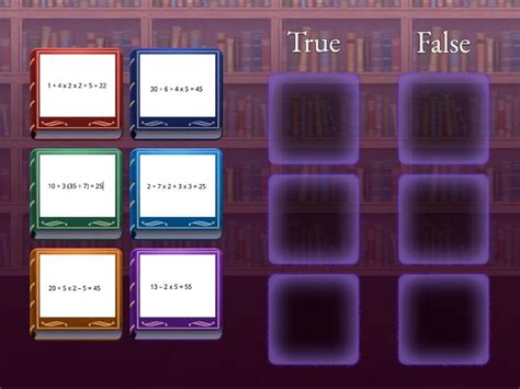 Order Of Operations Sort Group Sort